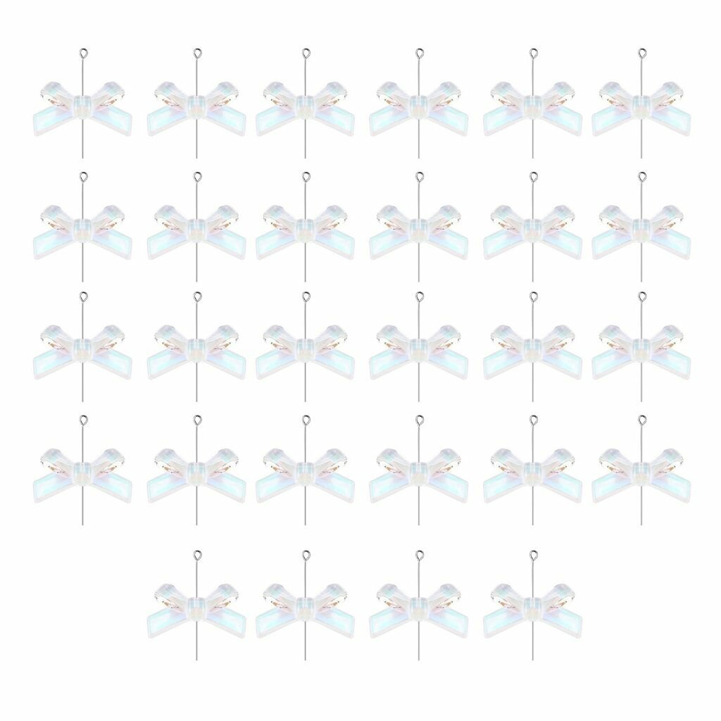 28 деталей, бантик из бисера symphony webbing-материал прозрачного цвета