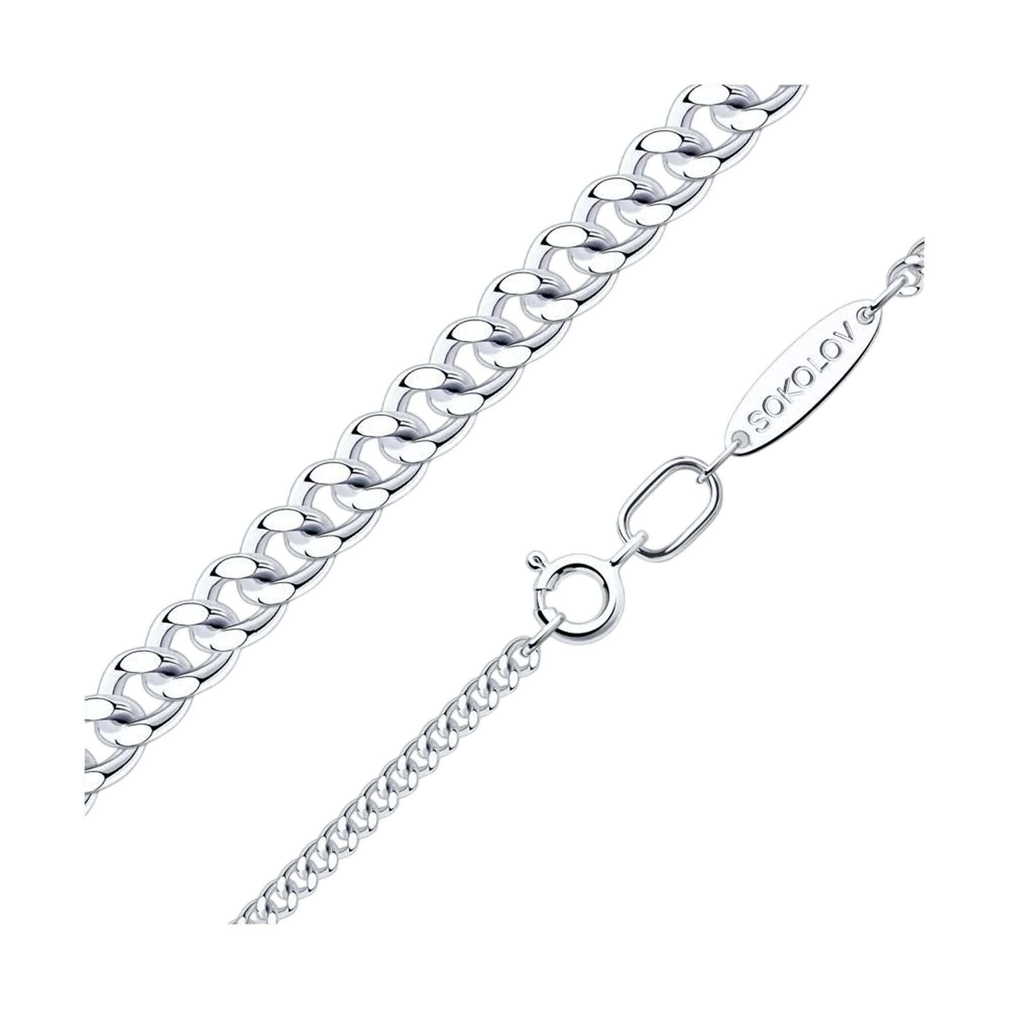 Цепь серебро, 925 проба, родирование