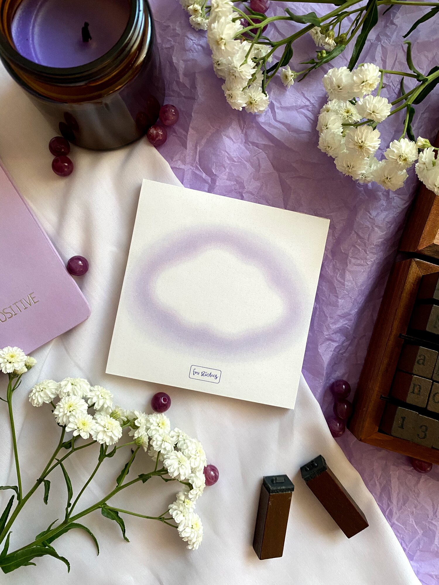 Листочки для заметок {облачко} 50 листов, fox stickers, без клейкого слоя