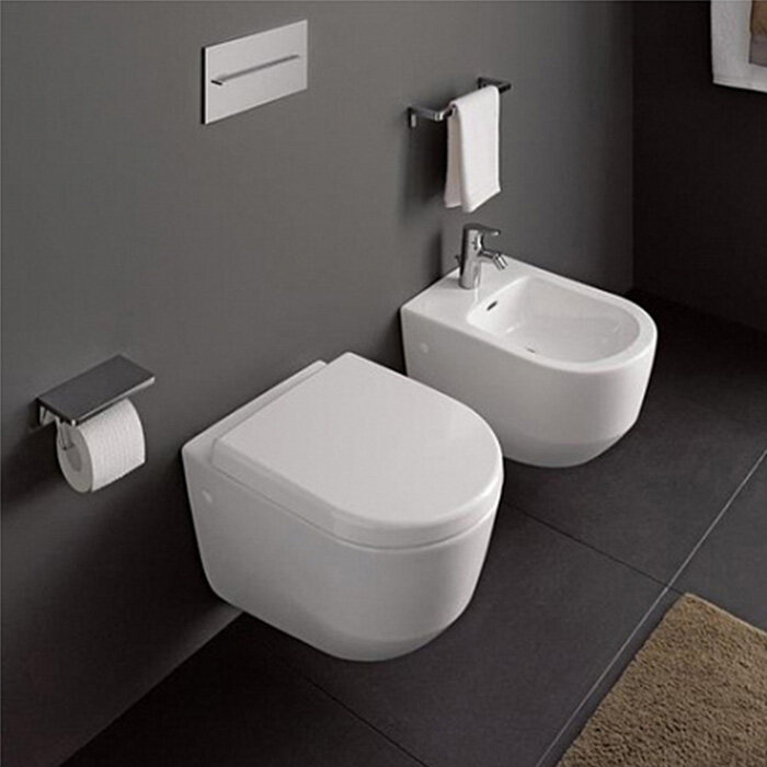 Laufen Pro Биде подвесное 53x36см, с 1 отв. под смеситель,  без боковых отверстий для подвода воды,