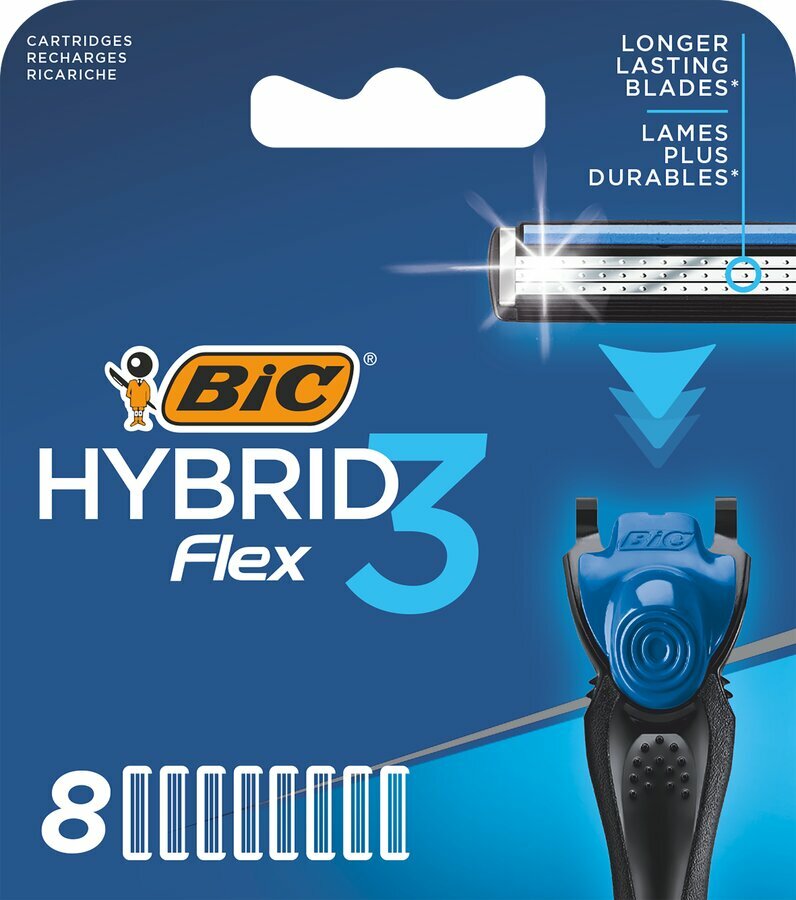 Кассеты для бритья BIC Flex 3 Hybrid, 8шт