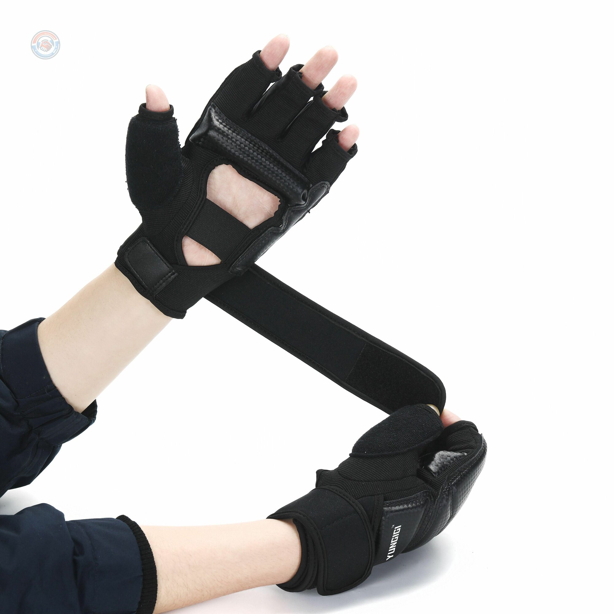 Перчатки для единоборств без пальцев с защитой запястья и амортизацией ударов надежные шингарды для тренировок