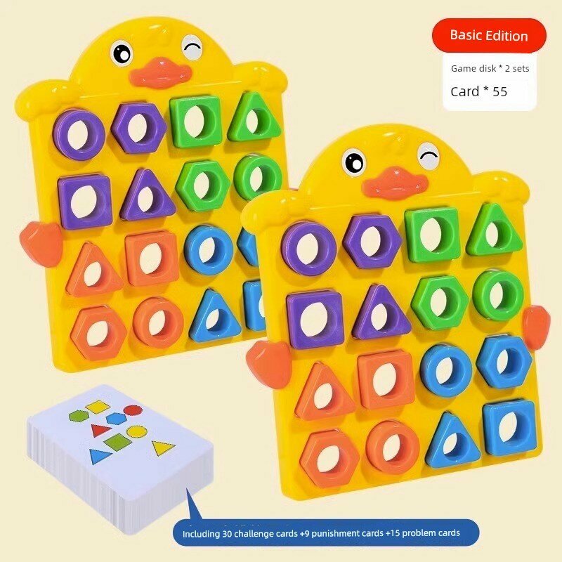 Игра-соответствие по форме утки для двух игроков с 55 вопросными карточками, обучающая игрушка по методике Монтессори