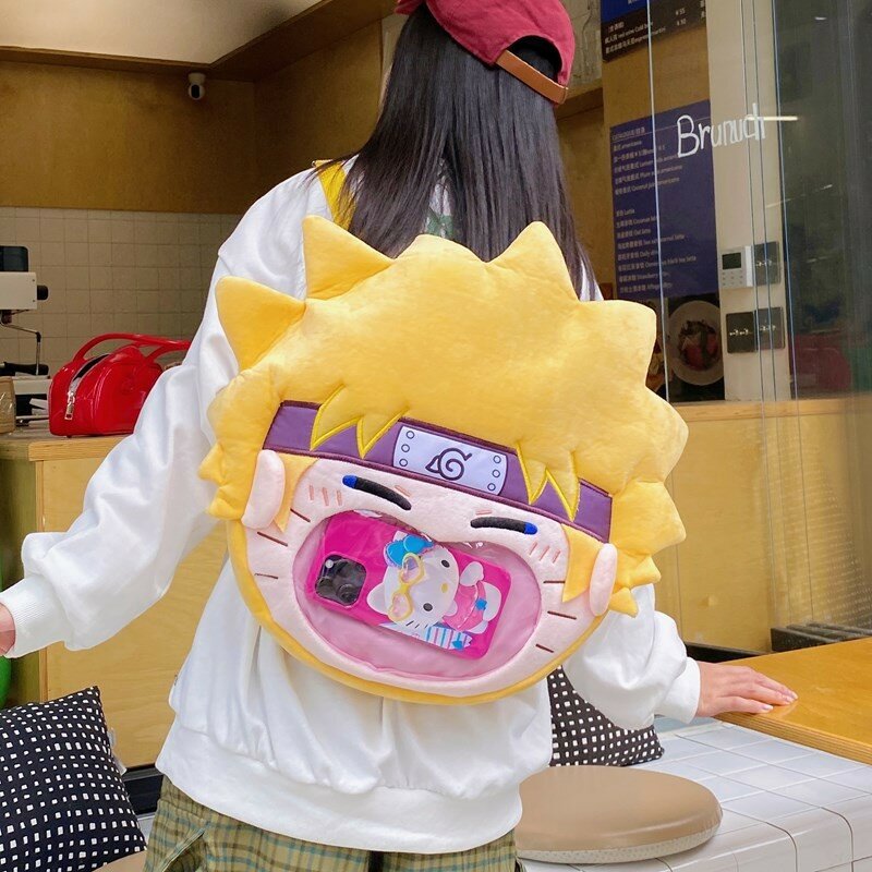 Naruto plush anime рюкзак для девочек и мальчиков с большой вместимостью и отсеком для ноутбука 10 дюймов