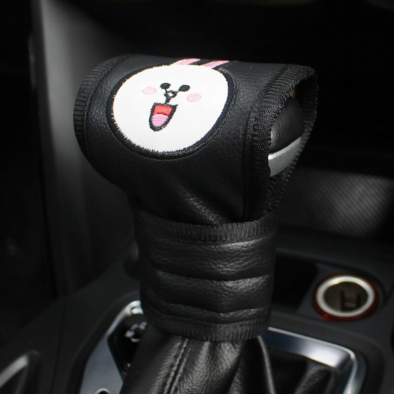 Милый чехол на рычаг переключения передач в виде мультяшного автомобиля, декоративный нескользящий универсальный чехол для автоматической коробки передач, аксессуары для салона автомобиля.