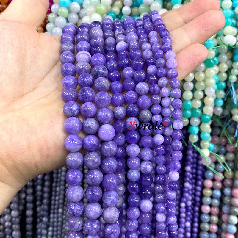 Бусины из халцедона Alxa 6-12 мм Фиолетовый, 10mm 36pcs 36cm, type 017