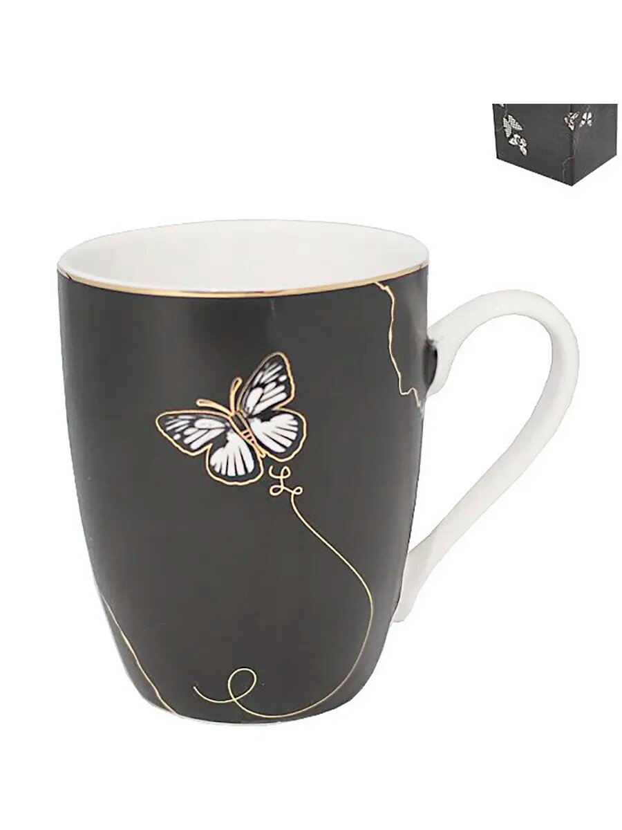 Кружка для чая Lenardi Butterfly, фарфор, 320 мл