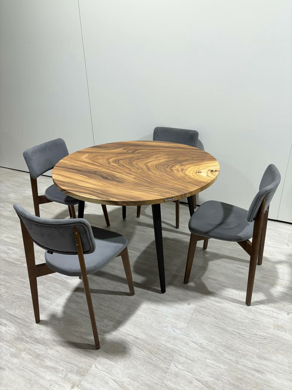 Стол кухонный обеденный круглый дизайнерский лофт THETABLE•RU 100х32 9.2/6.1