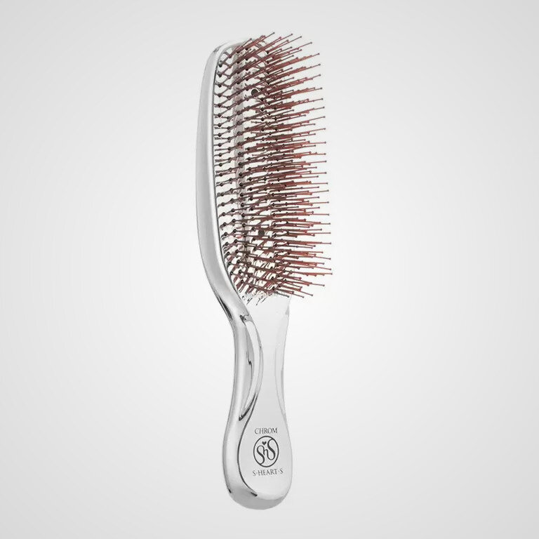 Расческа Scalp Brush World CHROM удлиненная серебро S-HEART-S Scalp Brush World CHROM Расческа 1 шт
