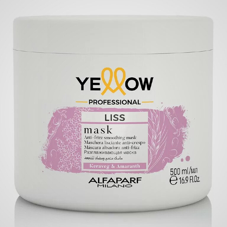 Маска антифриз для гладких волос 500 мл YELLOW PROFESSIONAL PROFESSIONAL LISS MASK Маска 500 мл