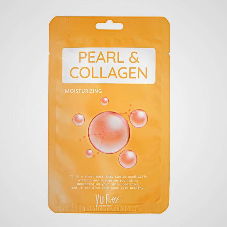Тканевая маска для лица экстрактом жемчуга и коллагеном Yu.R Me Pearl & Collagen Sheet Mask Маска 25 мл
