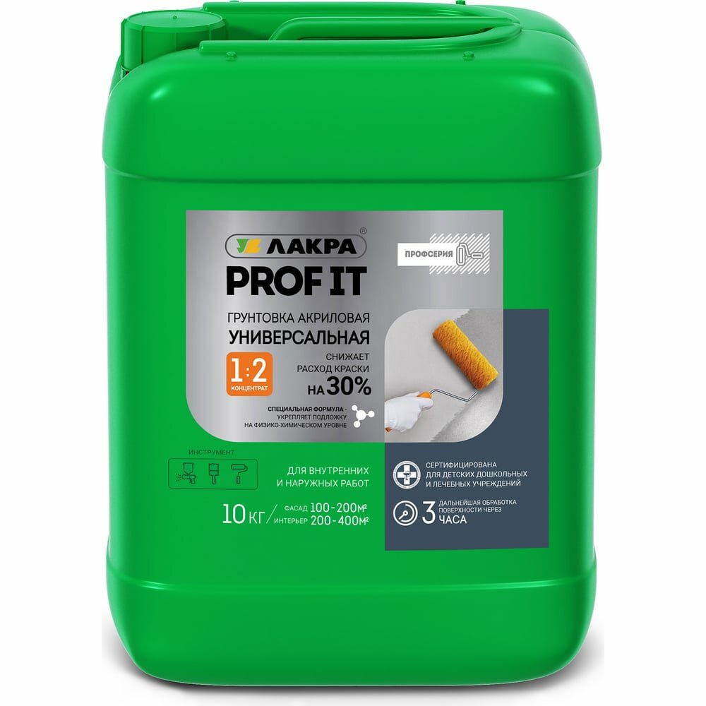 Универсальный акриловый грунт лакра PROF IT