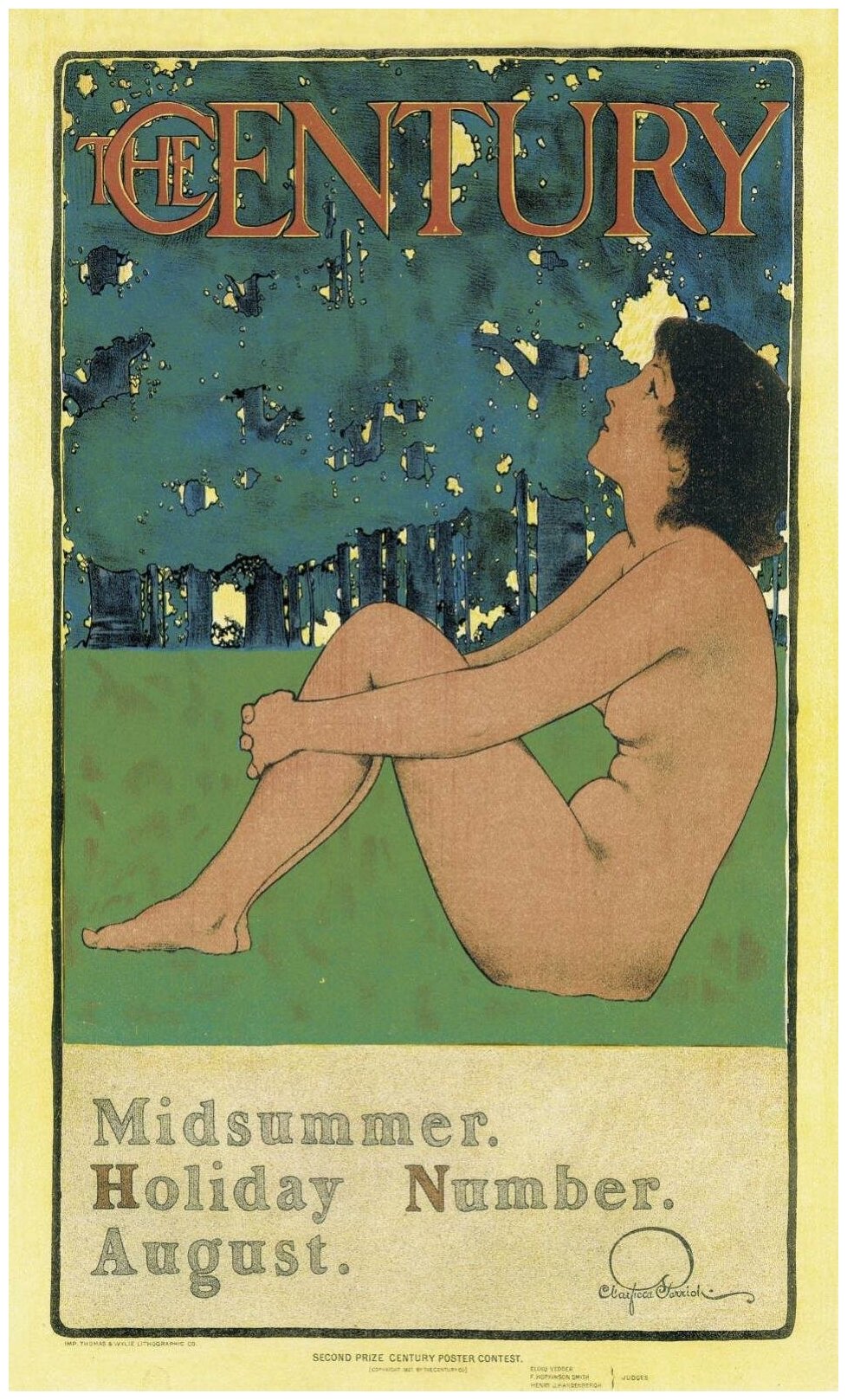 Постер / Плакат / Картина Рекламный плакат - Обложка журнала The Century 50х70 см в подарочном тубусе