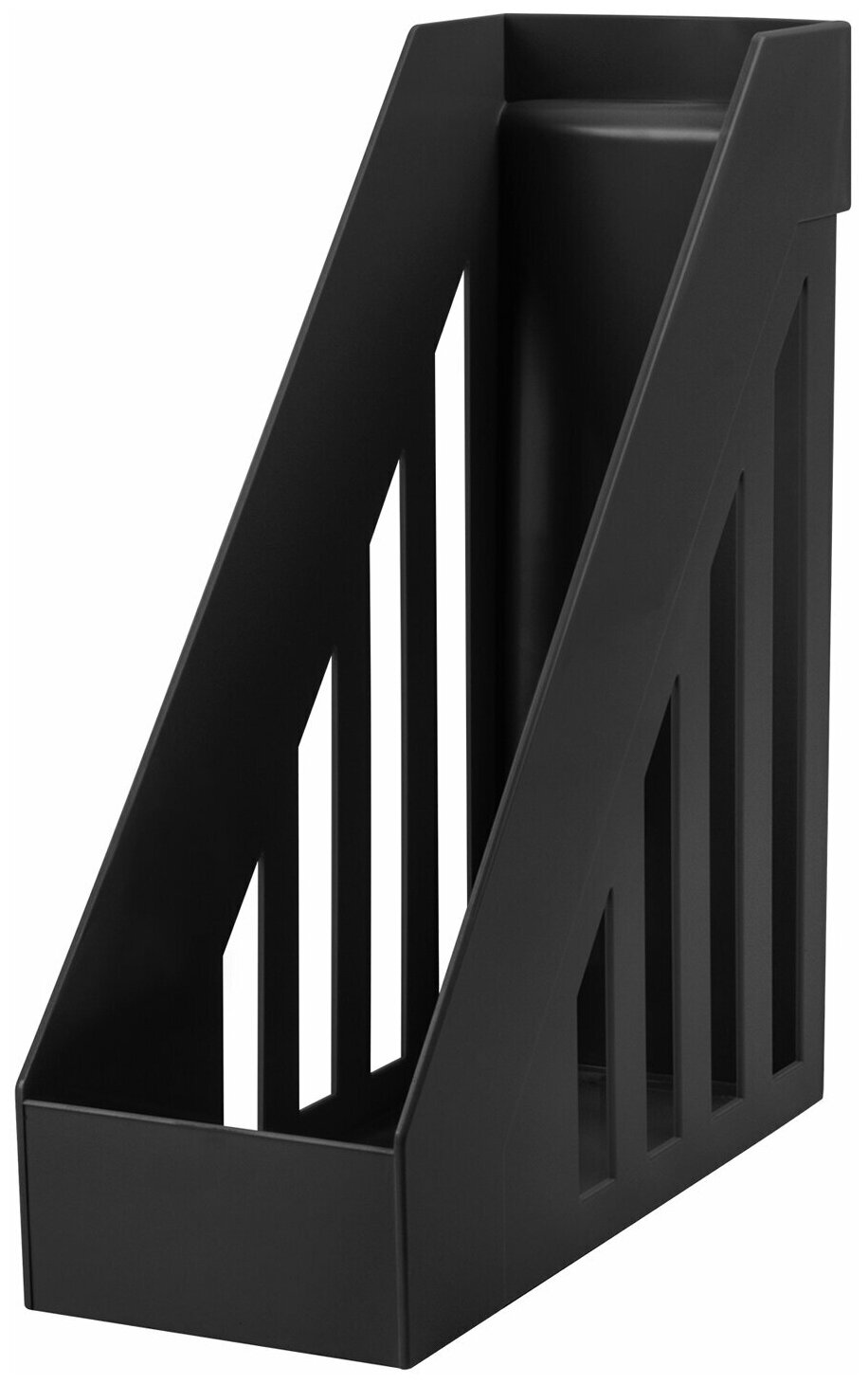 Лоток вертикальный для бумаг, увеличенная ширина (277х100х290 мм), BRAUBERG-MAXI, черный, 231050