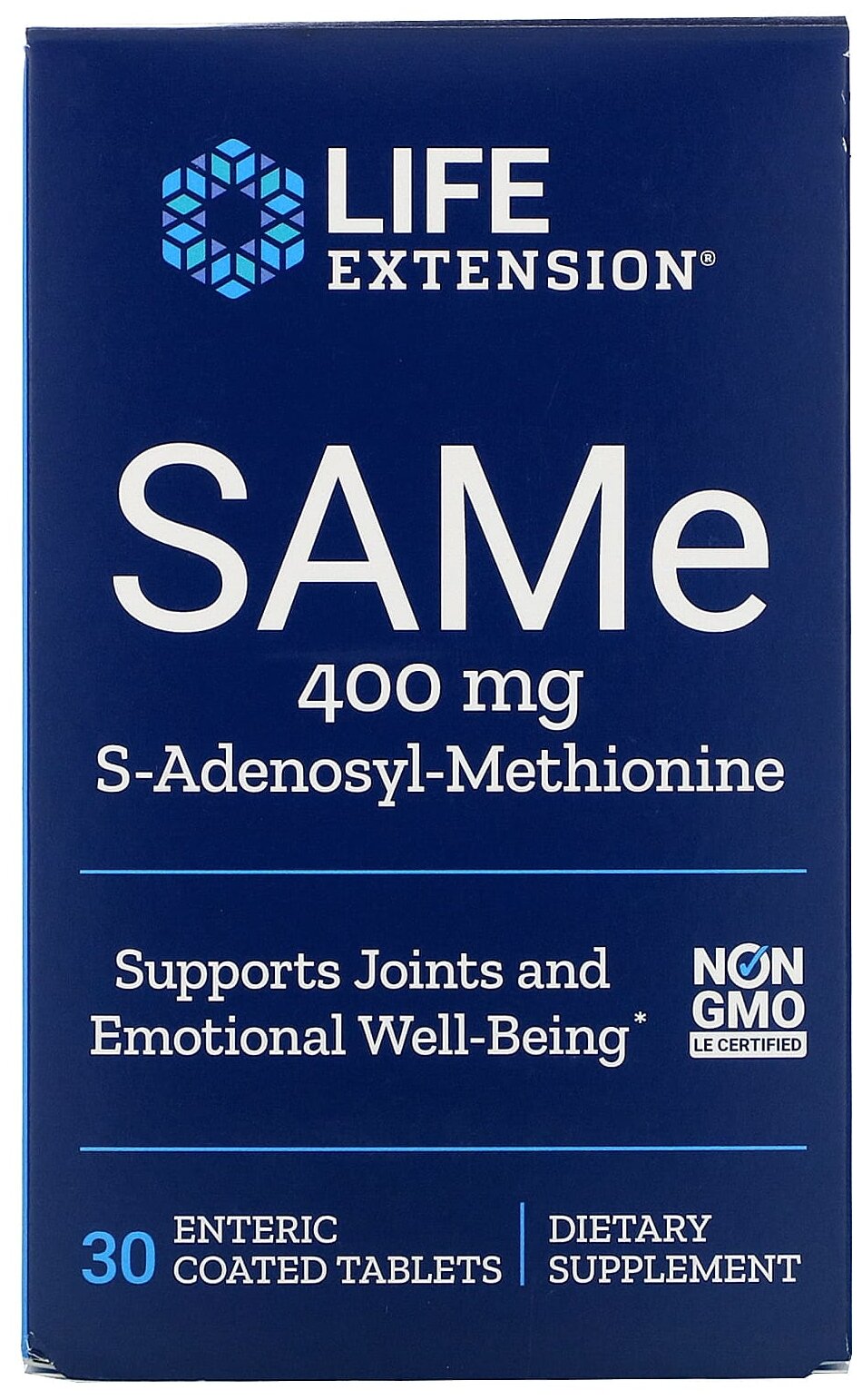 Таблетки Life Extension SAMe, 400 мг, 30 шт.