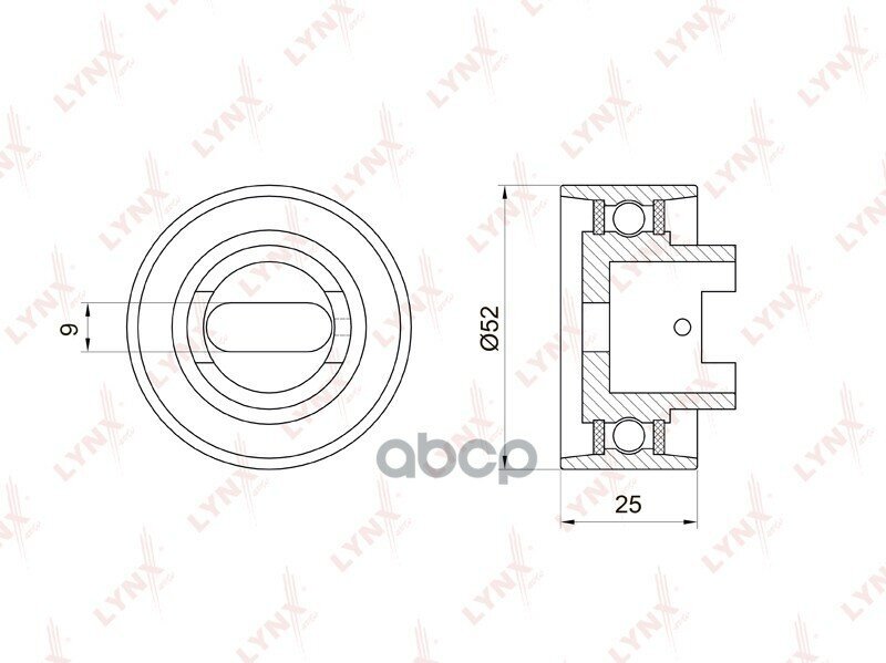 Ролик натяжителя LYNXauto арт. PB1042