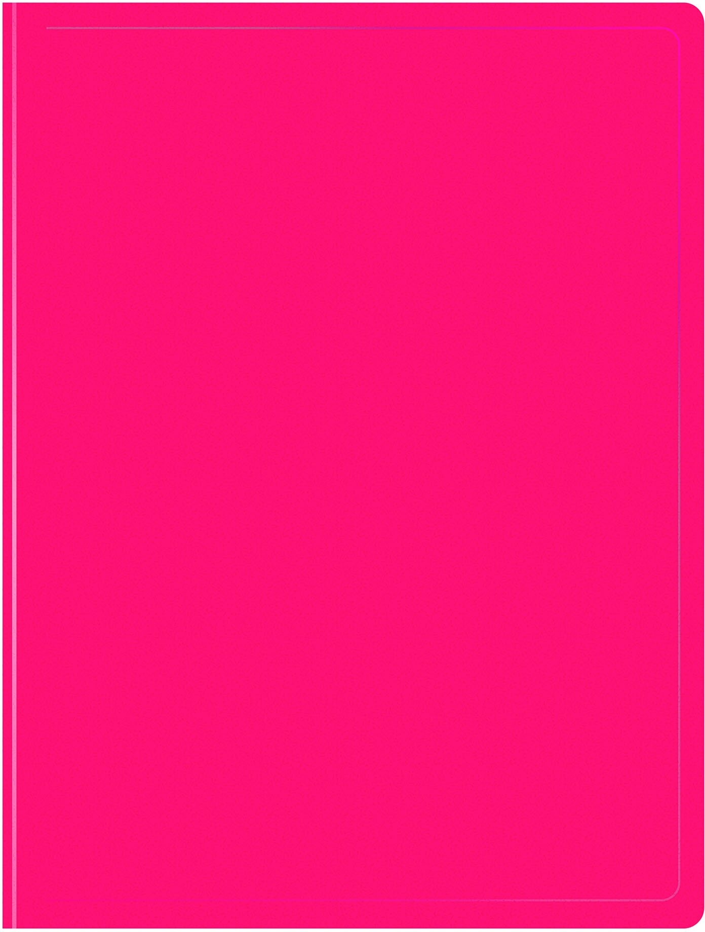 Папка с 30 прозр. вклад. Бюрократ Double Neon DNE07V30PINK A4 пластик 0.7мм розовый