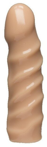 Насадка Харнесс ребристая 6 Vac-U-Lock™ - 6 Raging hard-On Dong - Vanilla