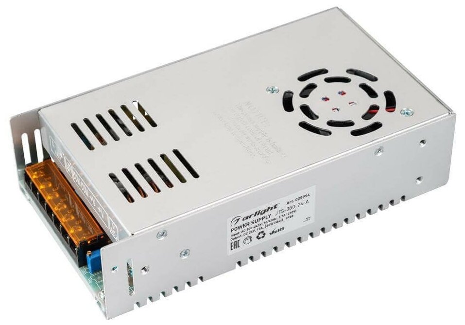 Блок питания Arlight JTS-360-24-A 24V 360W IP20 15A 025994