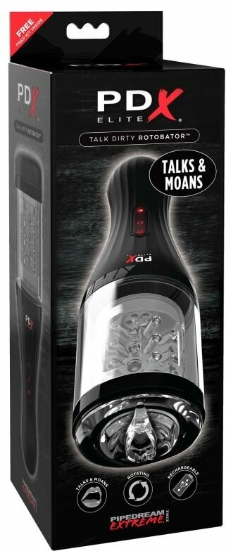 Вибромастурбатор-ротатор с голосовым сопровождением PDX Elite Talk Dirty Rotobator