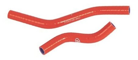 PTP64 50165698 Патрубок отопителя 2170 Приора (к-т 2шт.) красный силикон 3 слоя (ПТП)