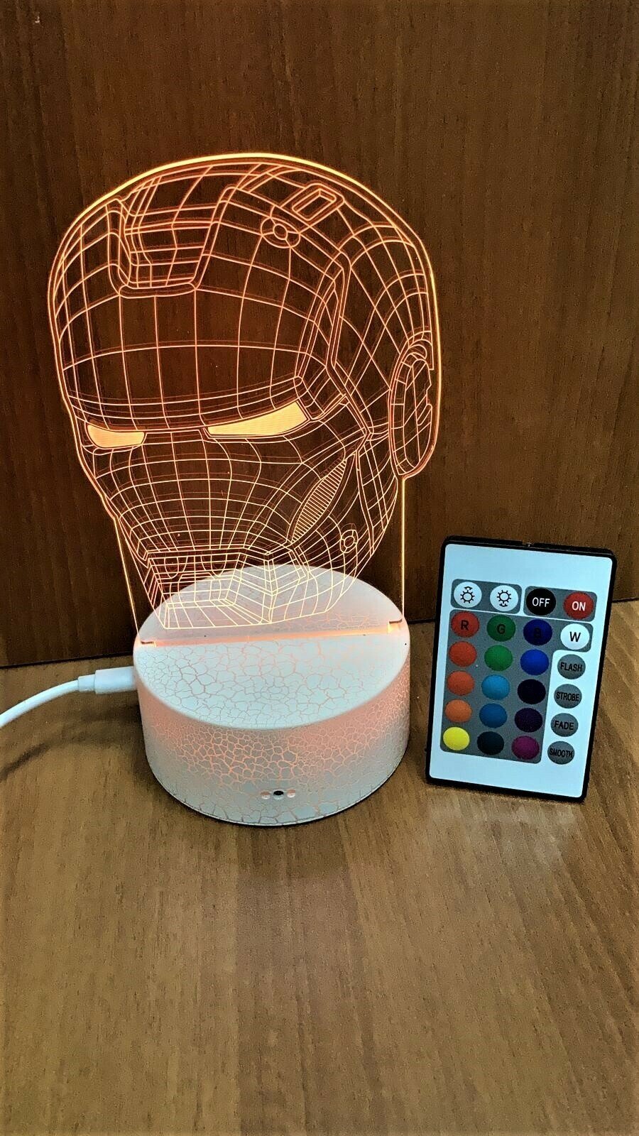 3D Светильник с пультом №127