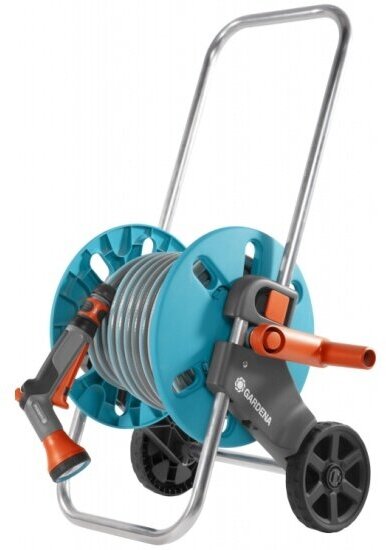 Тележка для шланга Gardena AquaRoll S с комплектом для полива, 18502-50.000.00