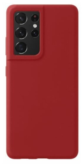 Накладка силикон Deppa Liquid Silicone Pro для Samsung Galaxy S21 Ultra (SM-G998) Красный арт.870017