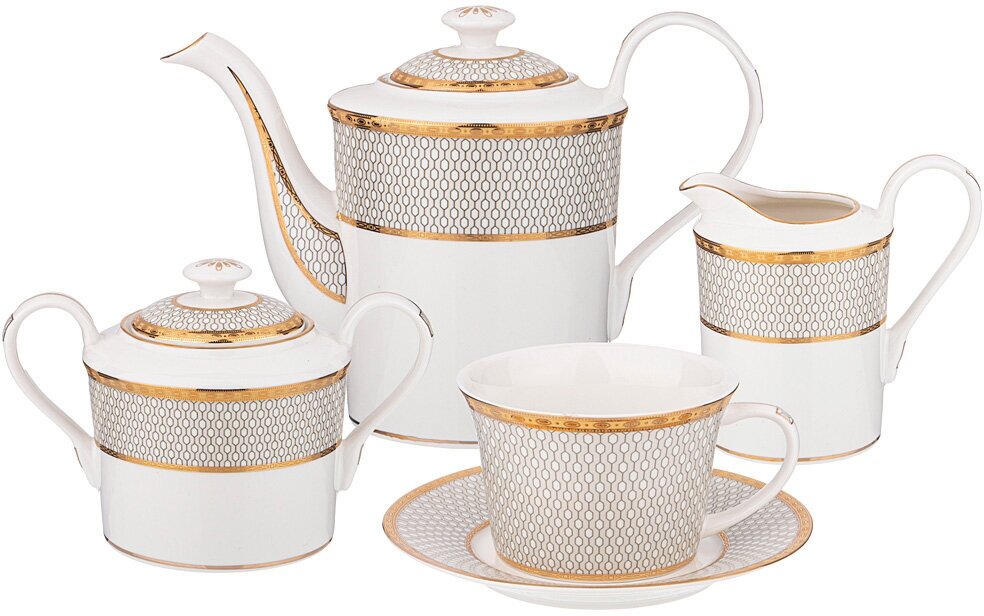 Чайный сервиз на 6 персон 15 предметов 1600/275/550/400мл KSG-760-392