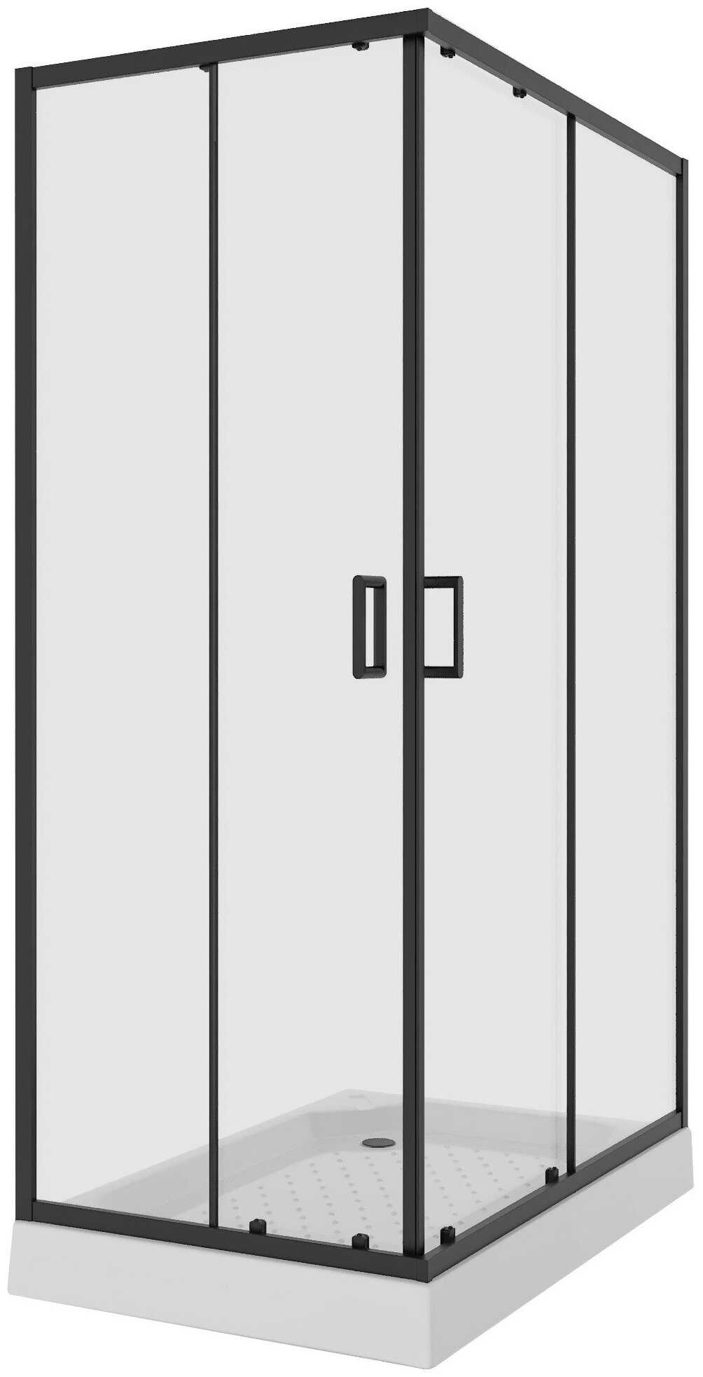 Душевое ограждение Niagara Nova NG-6811-08ВLACK (120х90х195) прямоугольник, черный, двери раздвижные, с