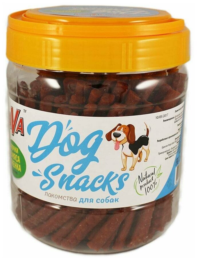 Лакомство для собак brava палочки из мяса ягненка 700г /12/