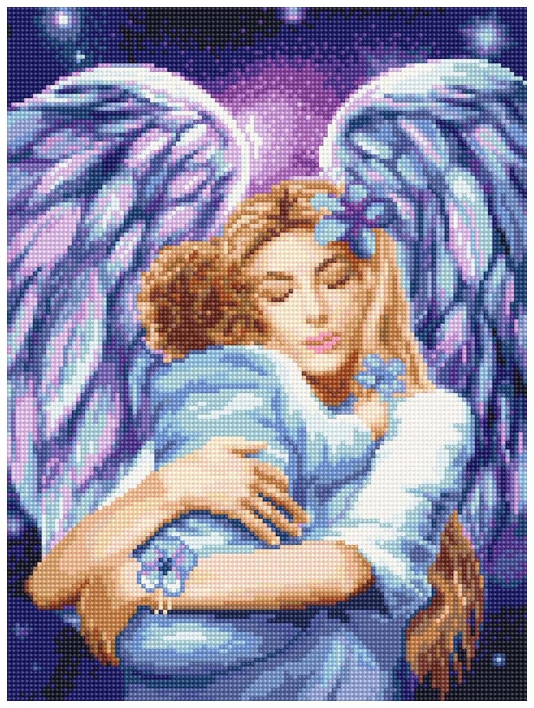 Фрея ALVK-46 Кристальная мозаика Ангел-Хранитель декоративное панно 40х30 см для интерьера