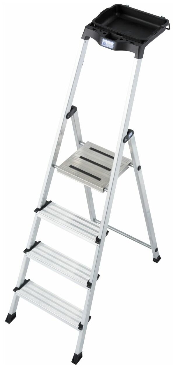 Стремянка Krause Secury -4 Со Ступенями Komfort 126528, Рабочая Высота 2.85 М, Нагрузка 150 Кг.
