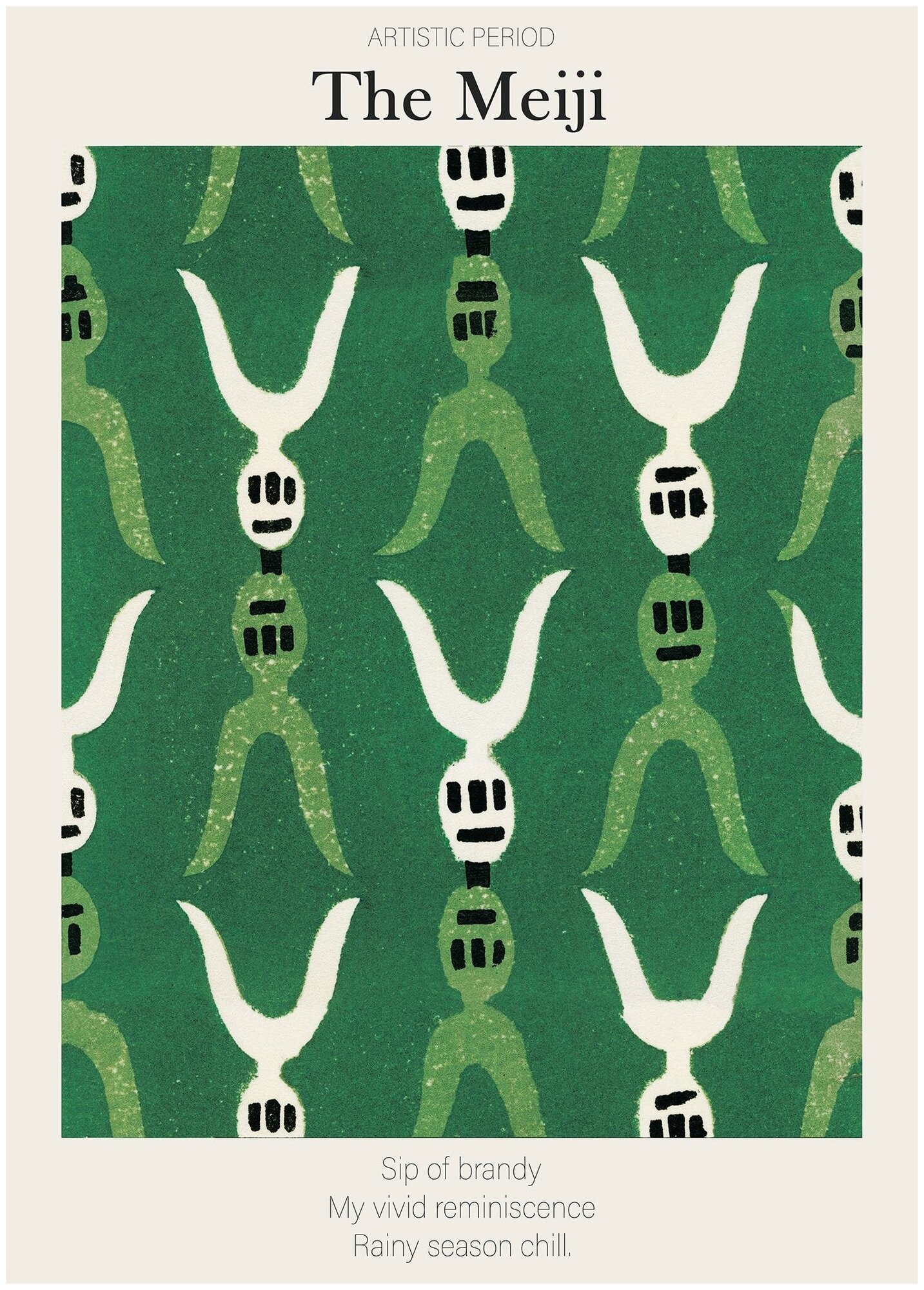 Постер / Плакат / Картина Японский минимализм - Период Мэйдзи 60х90 см в раме