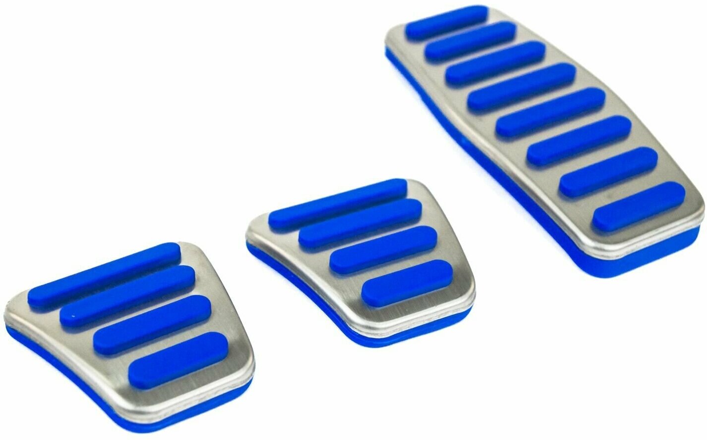 Накладки на педали BOSCH синие вставки Sal-Man на 2114-2115, Нива, Калина, Приора, Гранта, Шеви Нива, Датсун МКПП, Е-газ