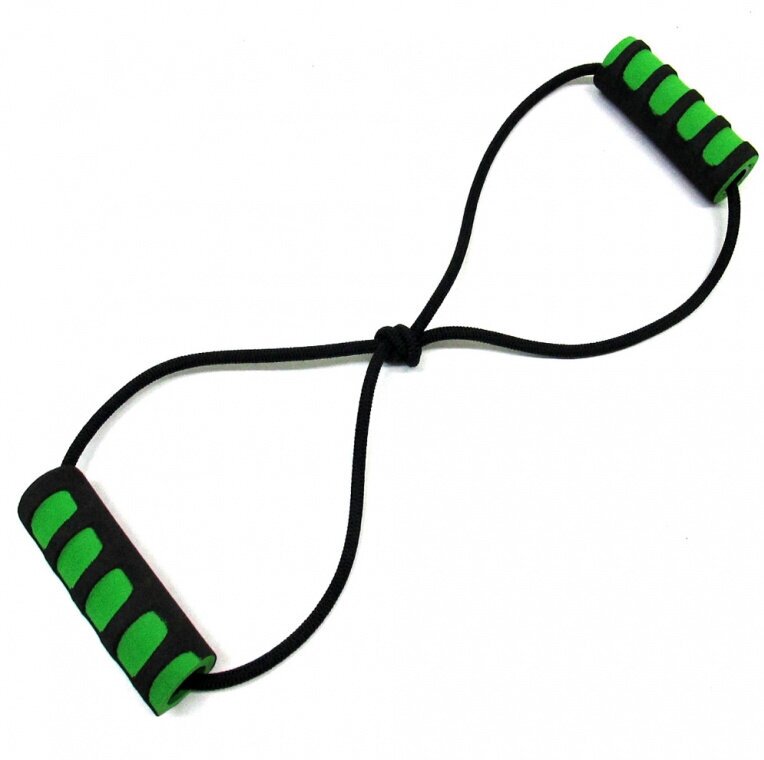 Эспандер плечевой Восьмерка, резина, ткань, черный, арт. 32-15