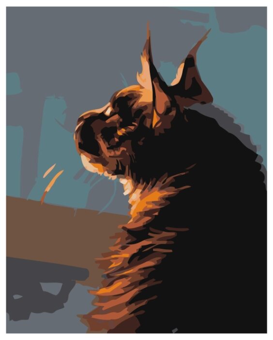 Рысь Раскраска картина по номерам на холсте