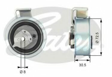 Ролик приводного ремня AUDI A4/A6 1.8-2.0 95 Gates T43018