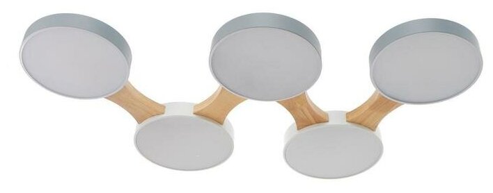 Люстра 625360/5 LED 65 Вт 3 режима 3000-6000К светлое дерево 80×47×5 см BayerLux