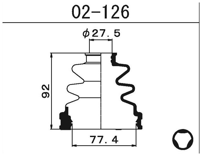 Пыльник шруса внутреннего Maruichi 02-126