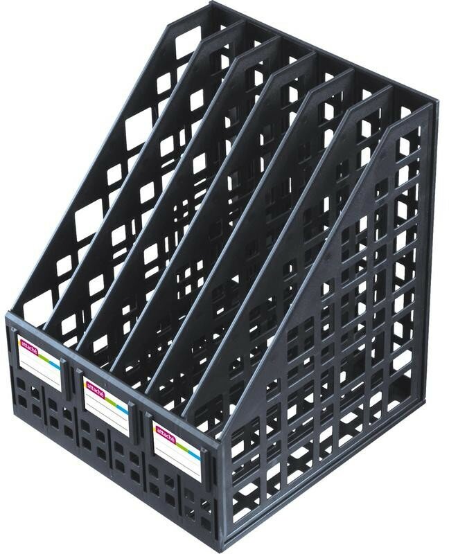 Лоток для бумаг Attache вертикальный 6 отделений черный 913417