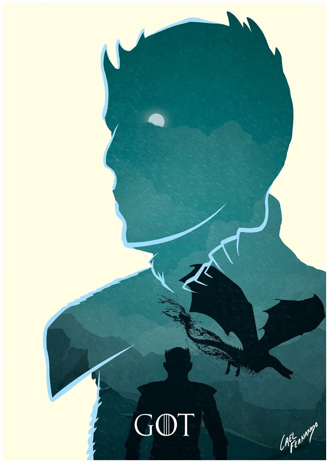 Постер / Плакат / Картина Игра престолов. Король ночи 50х70 см в подарочном тубусе