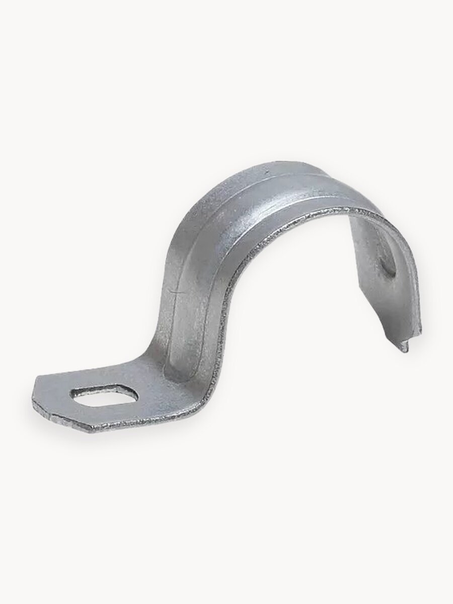 Скоба металлическая однолапковая d 25-26мм (уп.100шт) ЭРА