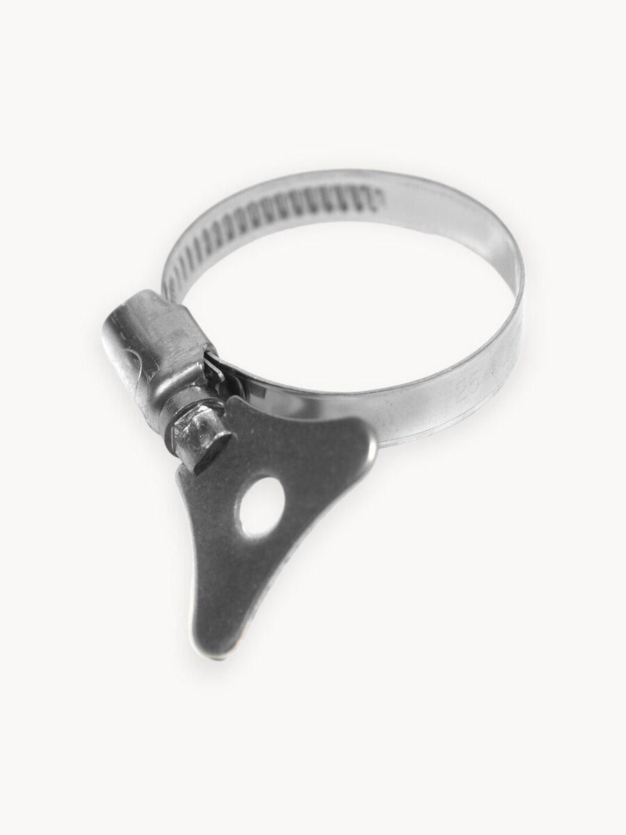 Хомуты обжимные металлические со стальным ключом 25-40 мм 10 шт, Политех Инструмент