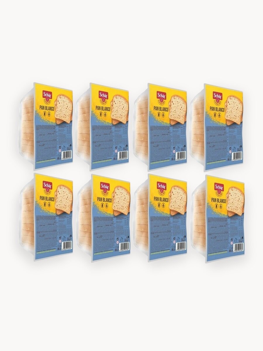 Хлеб Schar - Pan Blanco, белый рисовый без глютена, 250г/8шт