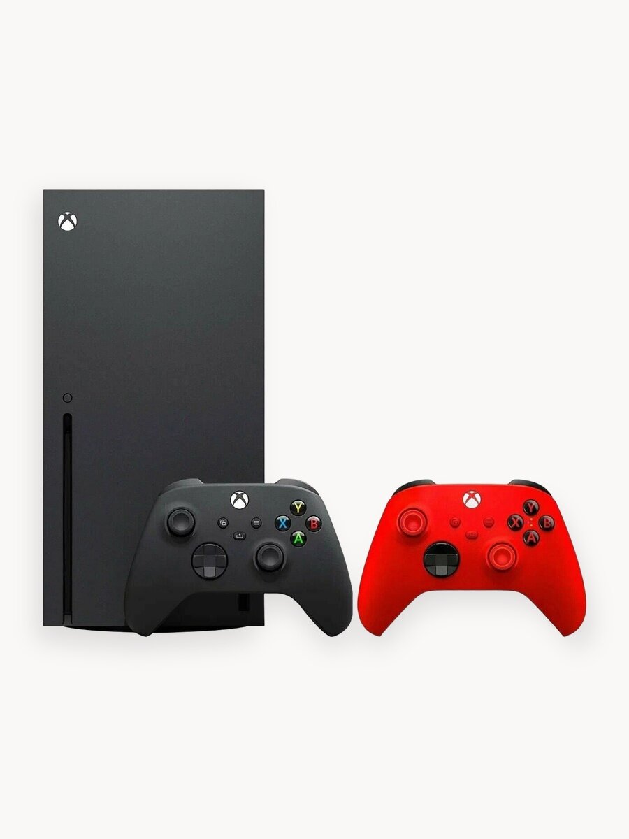 Игровая приставка Microsoft Xbox Series X 1024 ГБ SSD, без игр, черный + 2 геймпад красный