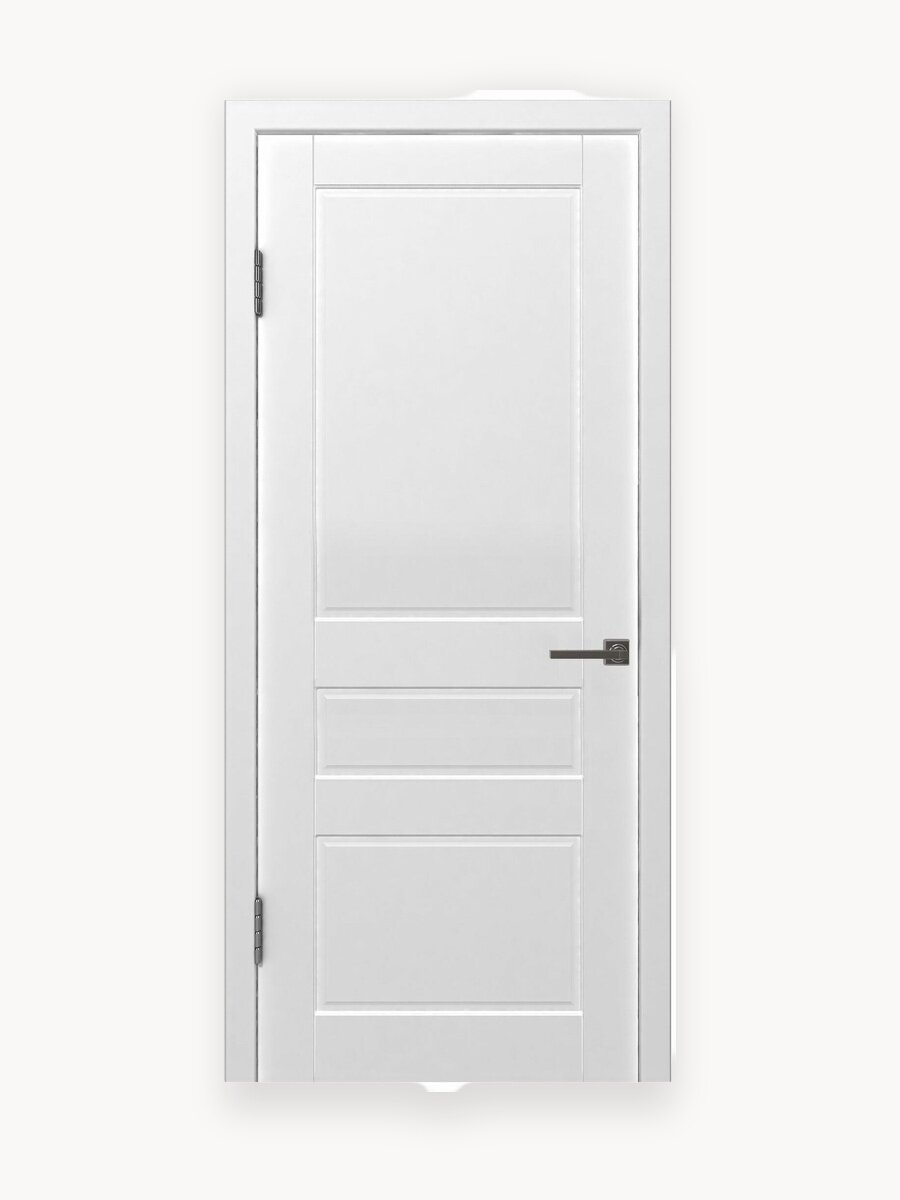 Межкомнатная дверь "Честер", глухая, белая, 60x200см