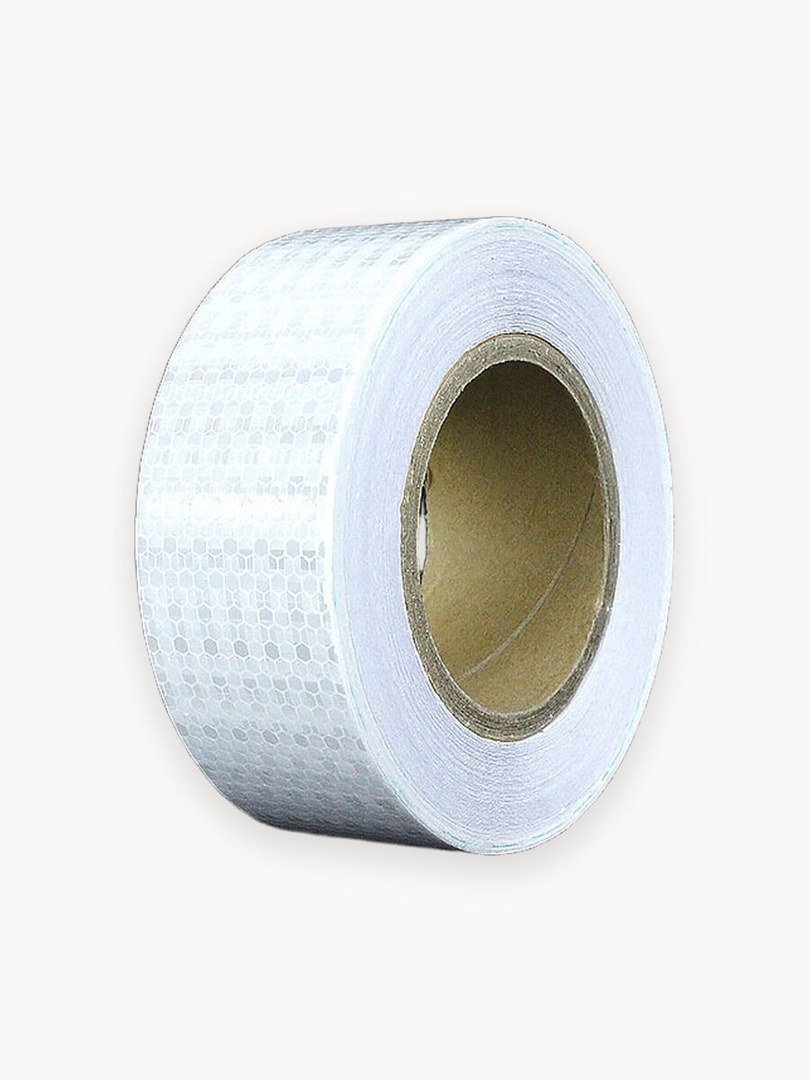 Светоотражающая клейкая алмазная серебристая лента для маркировки авто, размер 50мм*10м