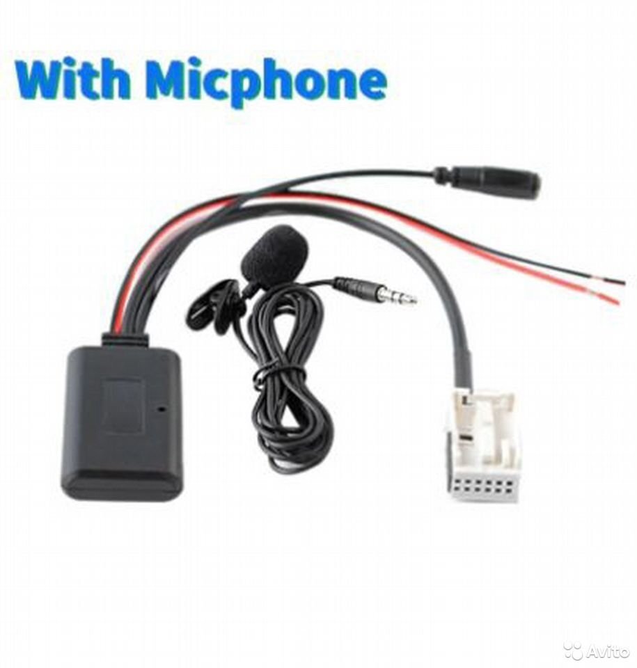Bluetooth AUX аудио адаптер для Audi Concert, Symphony, Chorus (с микрофоном).