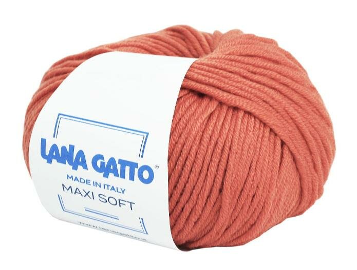 Пряжа Maxi soft - 14419 темно-оранжевый